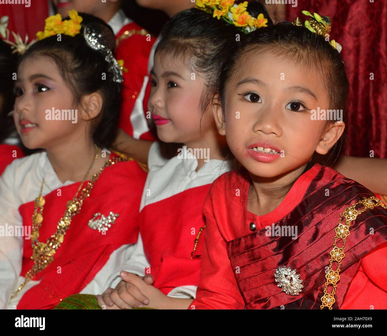 Thai children participates in Yee Peng festival in Chiang Mai ...