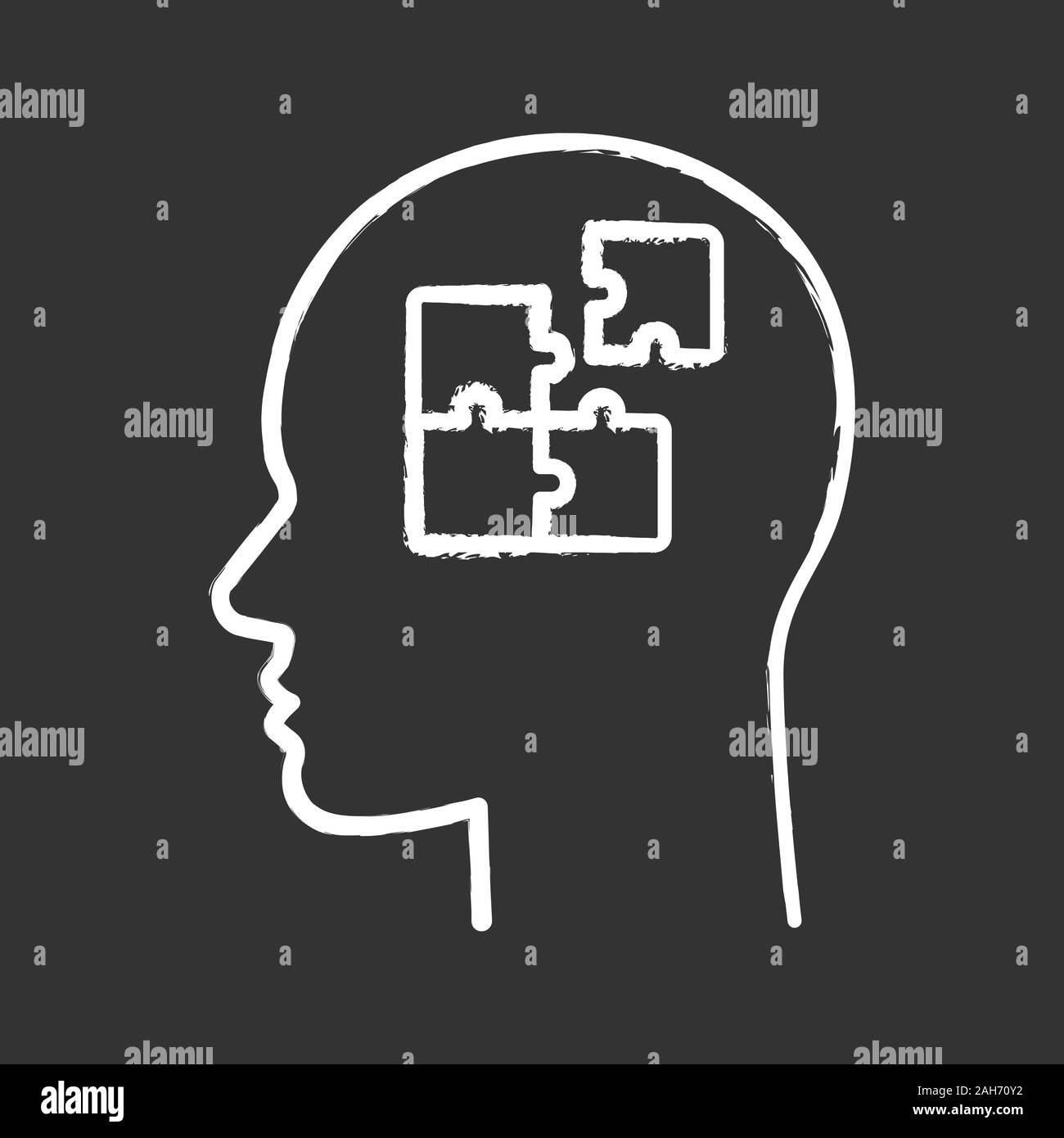 Solution chalk icon. Solve problem. Thinking process. Find solution ...