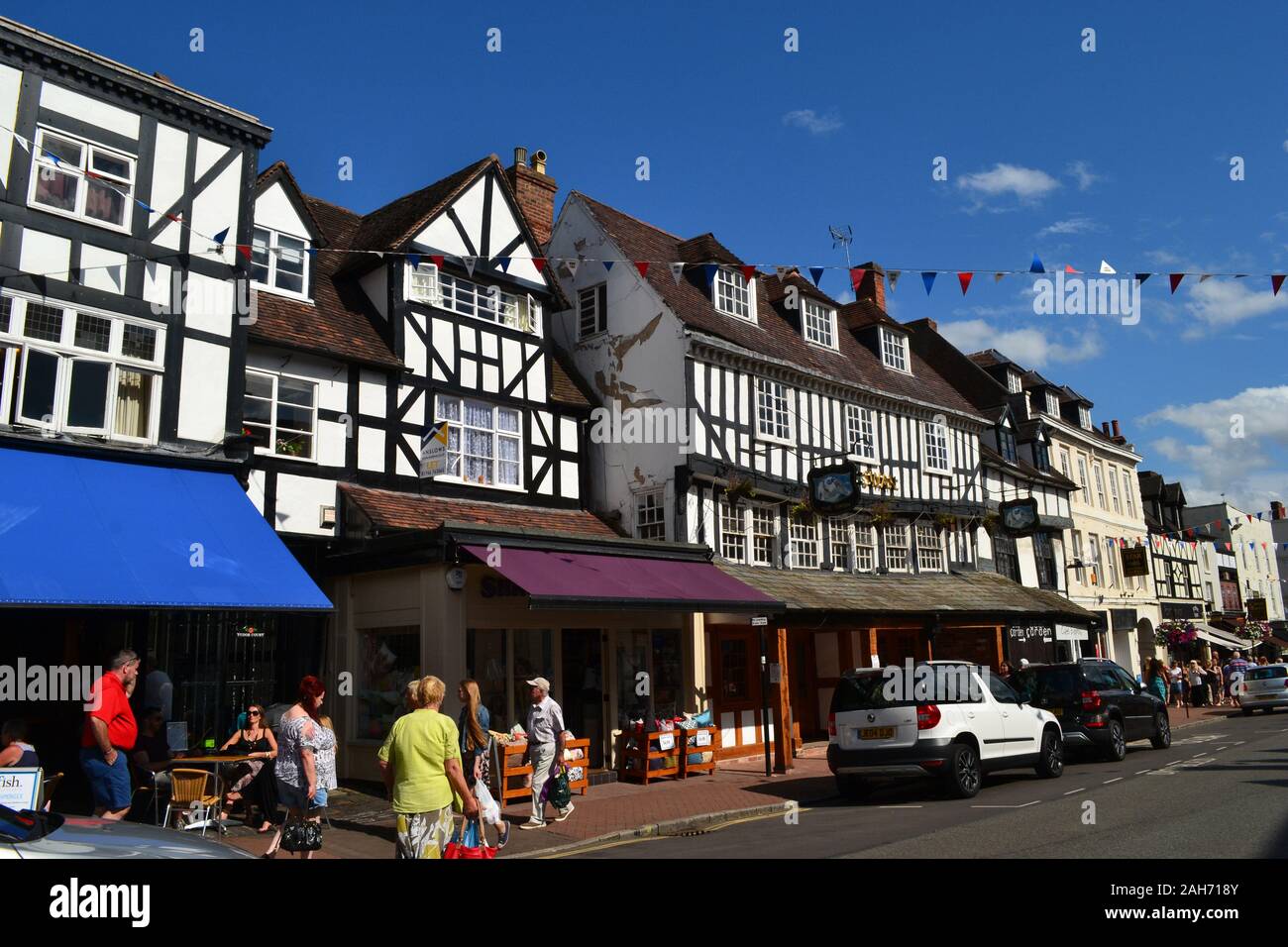 Bridgnorth historic town centre, Bridgnorth High Town, Shropshire, UK ...