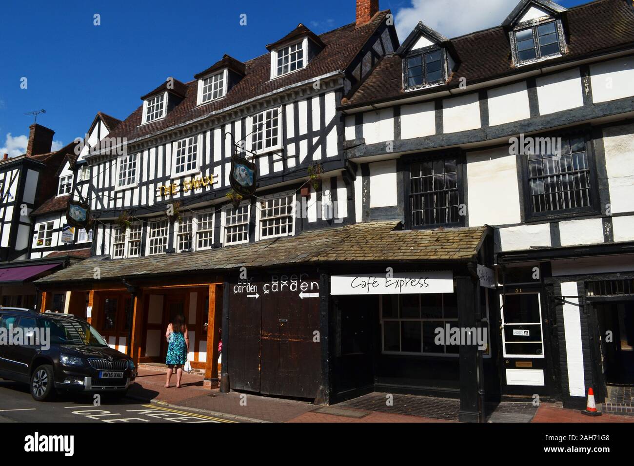 Bridgnorth historic town centre, Bridgnorth High Town, Shropshire, UK ...