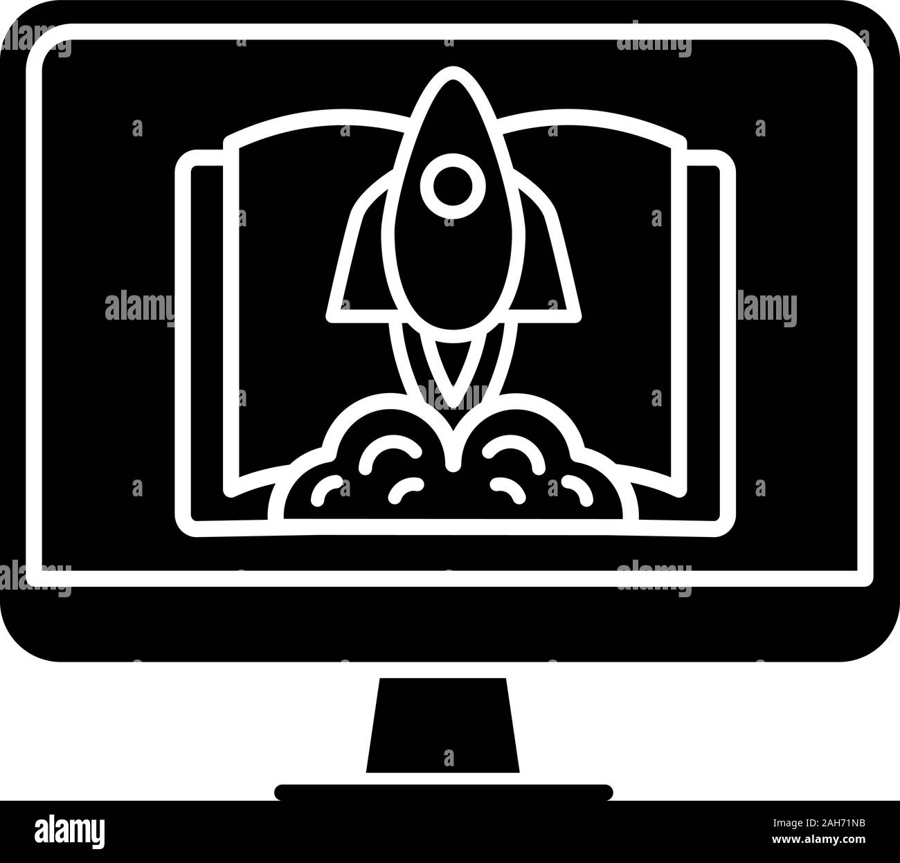 Start learning glyph icon. Express course for beginners. Online ...