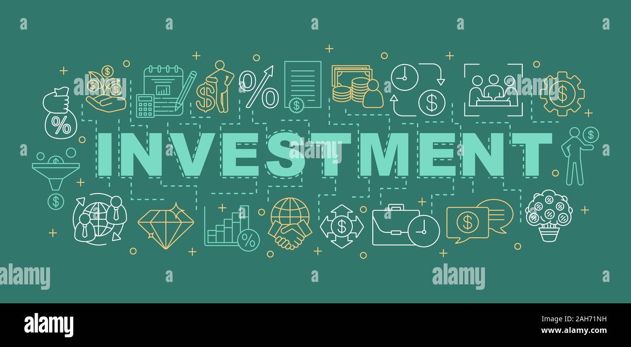 Investment word concepts banner. ROI. Presentation, website. Venture ...