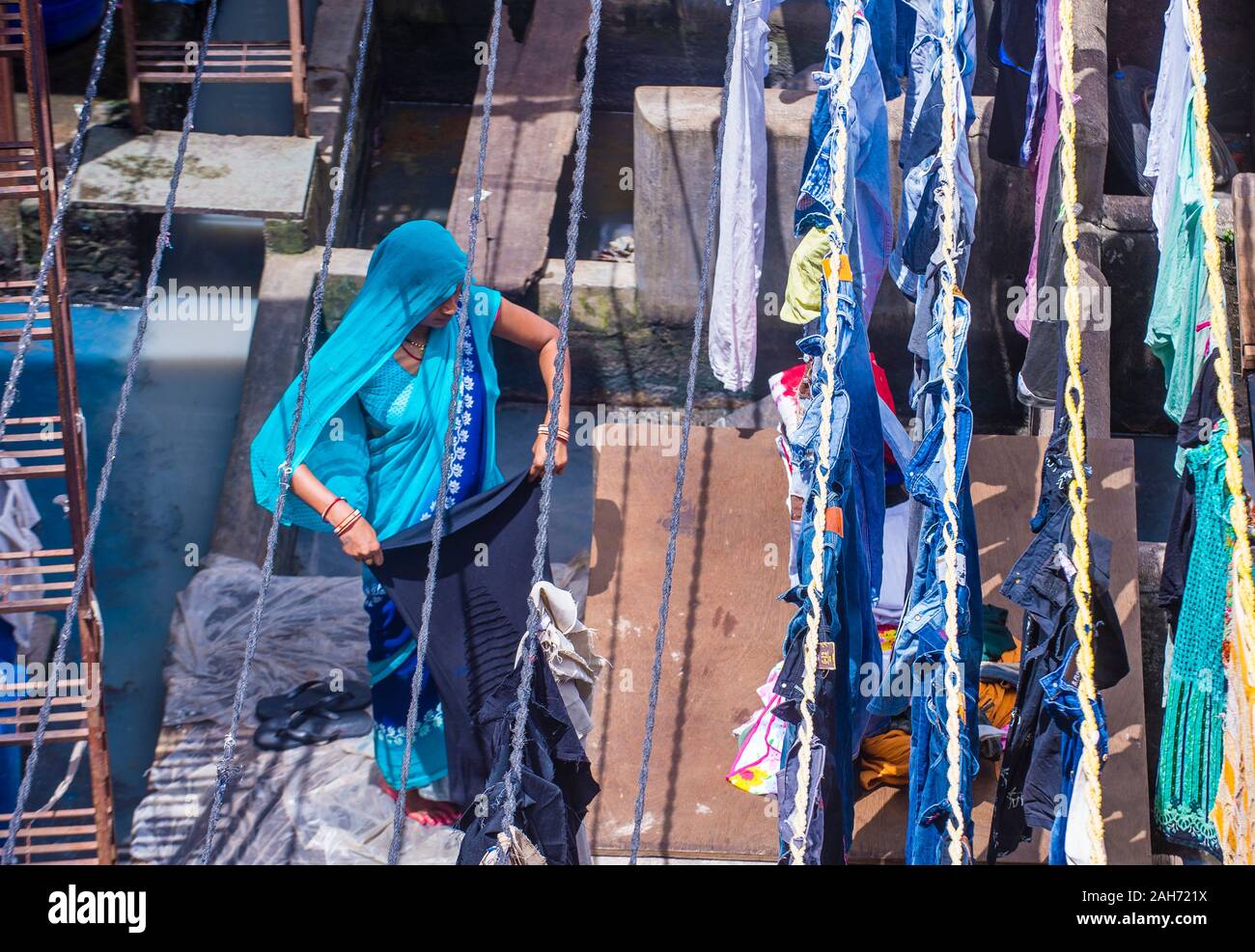 Dhobi Ghat in Mumbai India Stock Photo - Alamy