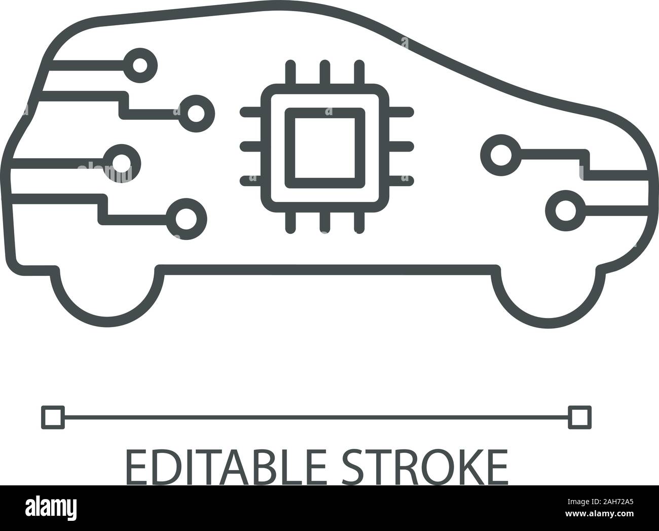 Side view of self driving car Black and White Stock Photos & Images - Alamy