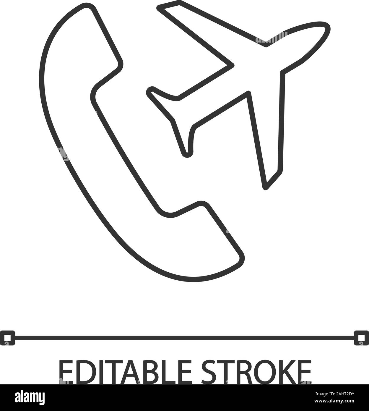 International roaming linear icon. Flight mode. Thin line illustration ...