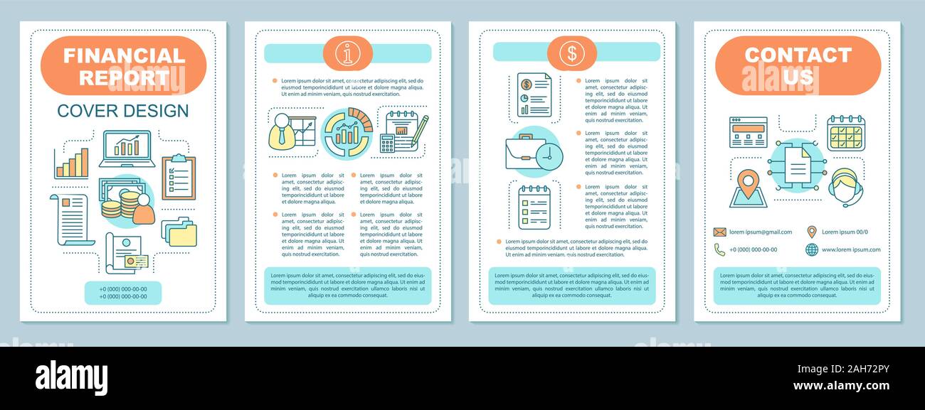 Financial planning brochure template layout. Accounting and invoicing ...