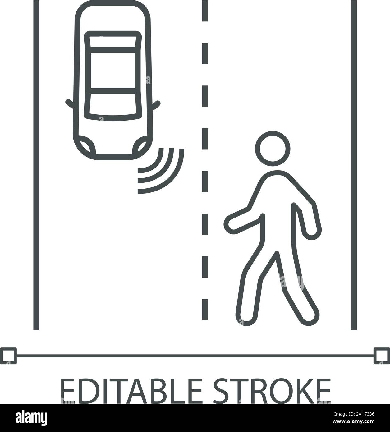 Technology car pedestrian safety Stock Vector Images - Alamy