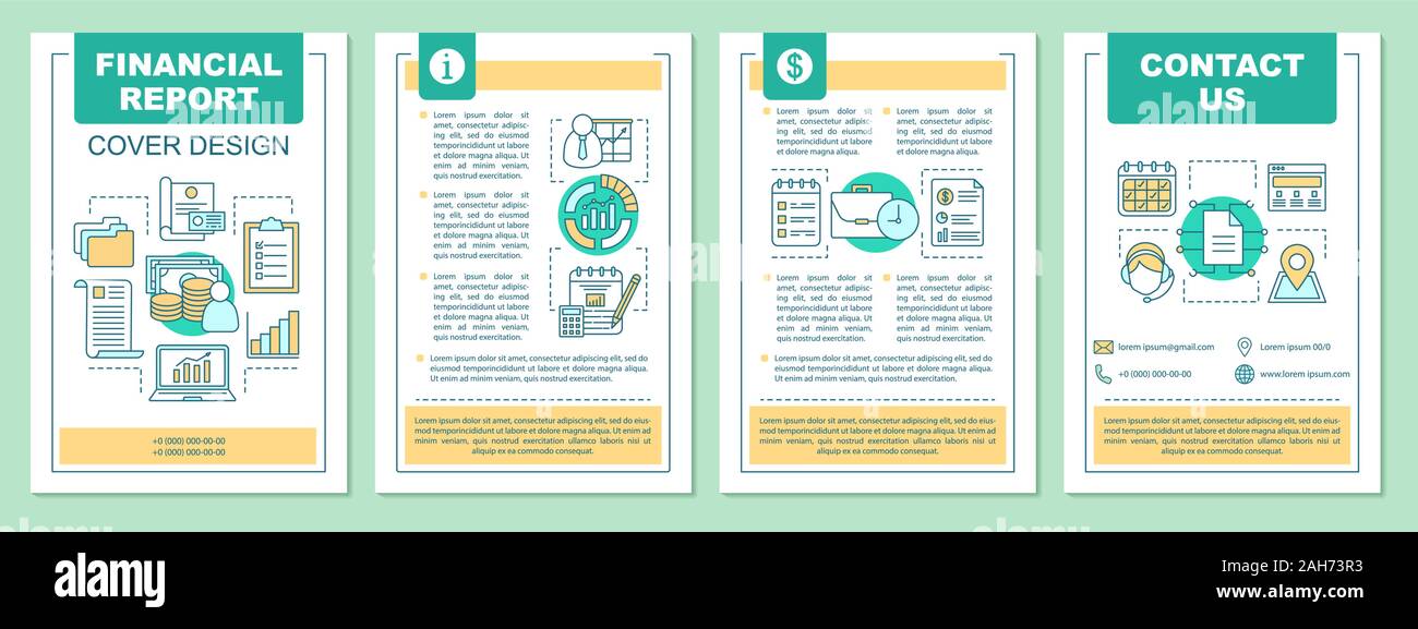 Financial report brochure template layout. Financing. Accounting and ...