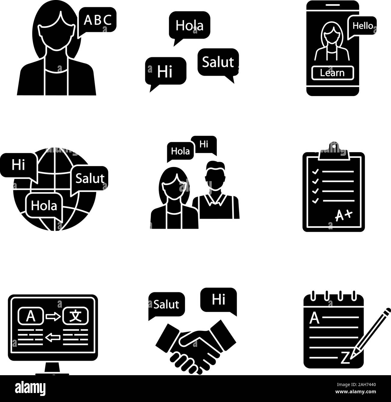 English grammar test Stock Vector Images - Alamy