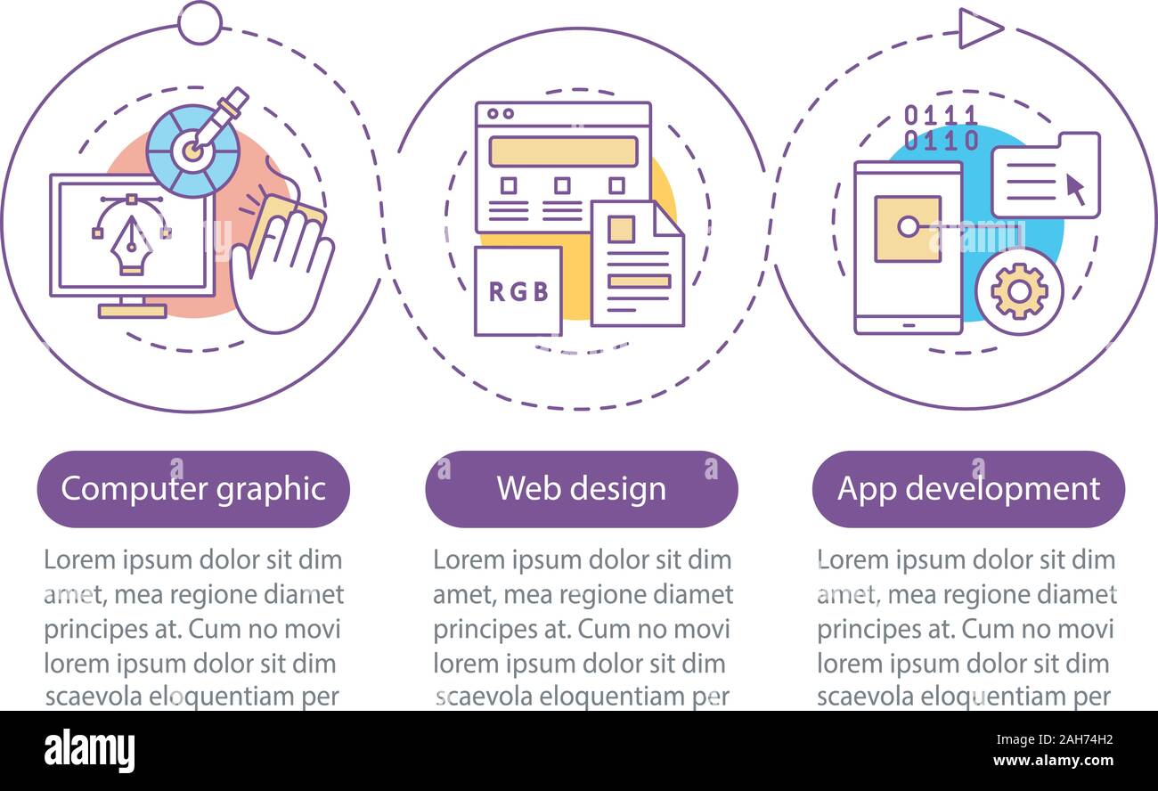 Digital technology vector infographic template. Computer graphic, web ...