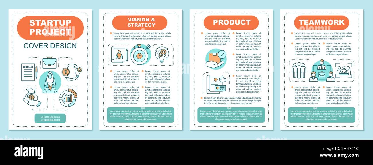 Startup project brochure template layout. Business development. Flyer ...