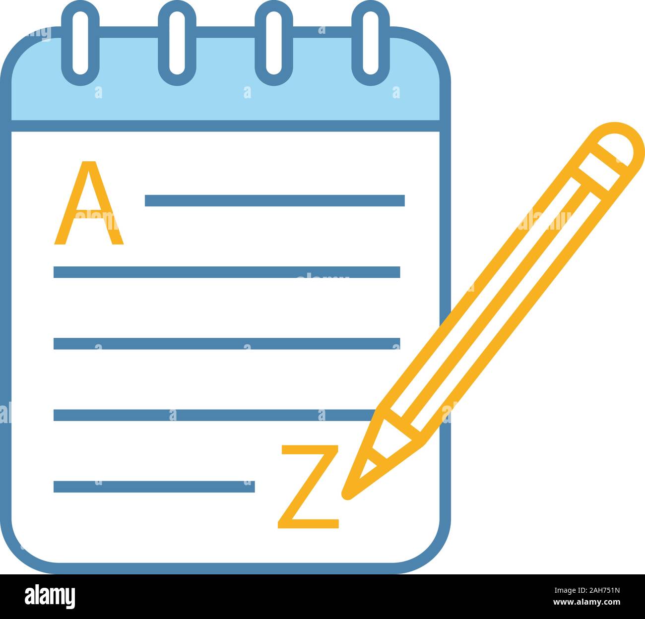 Grammar and writing color icon. Basic language skills. Foreign language ...