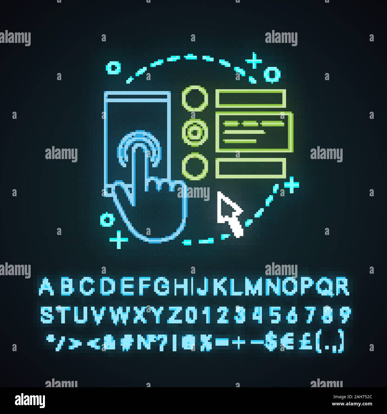 Select items neon light concept icon. Submit order. Online shopping ...