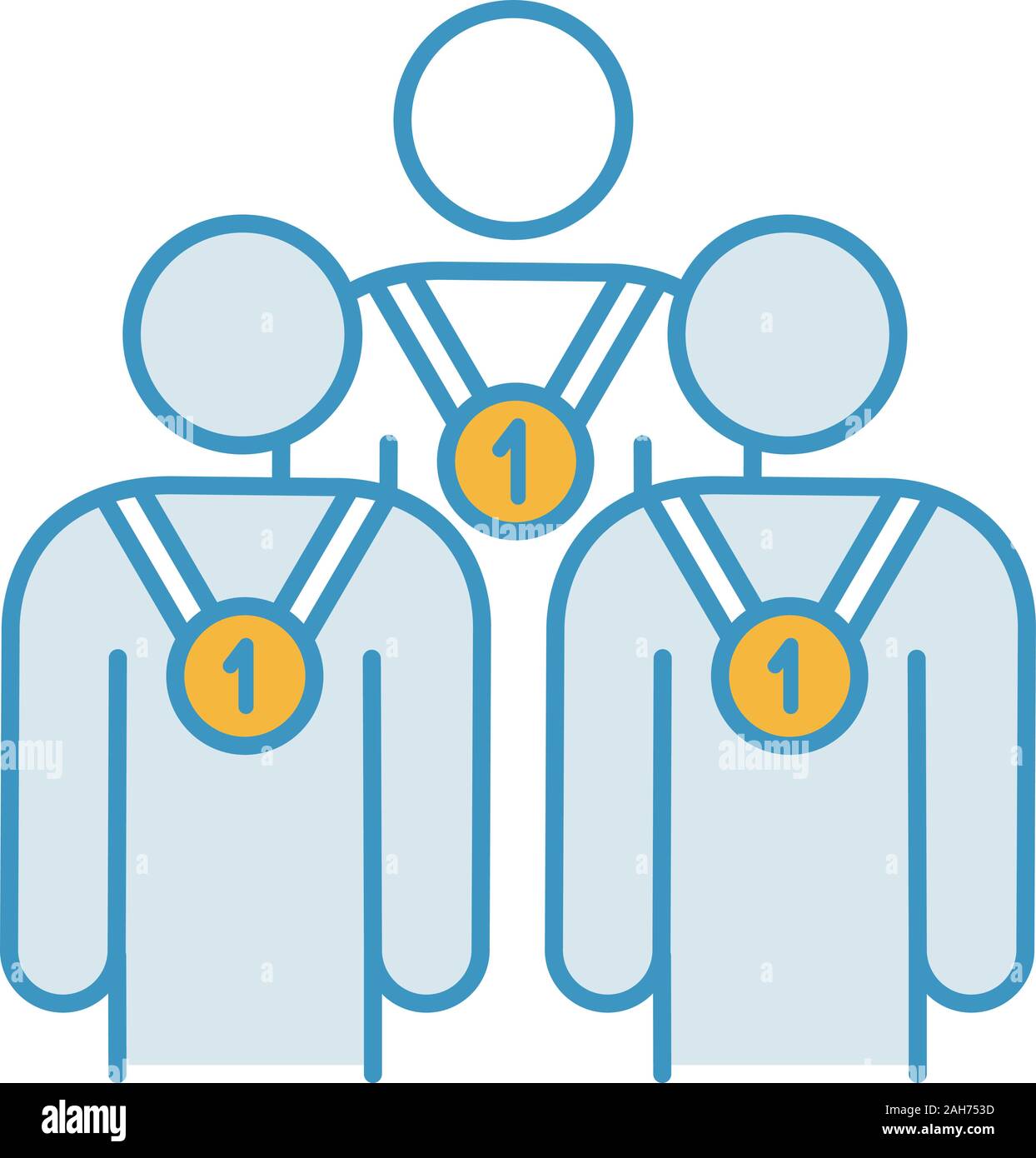 Professionalism color icon. Champions, winners. Achievement. First ...