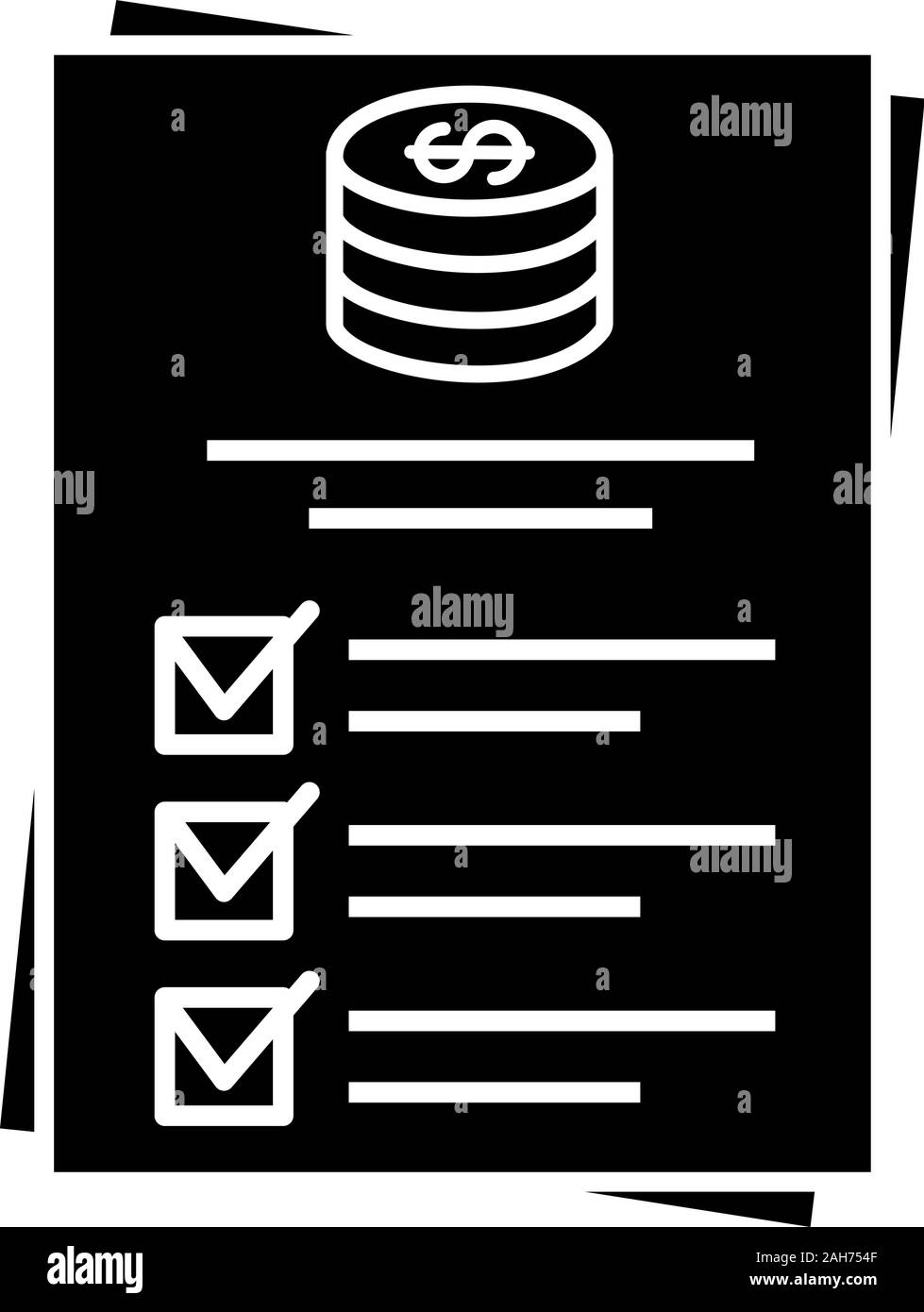 Budgeting glyph icon. Financial planning. Funding and financing ...