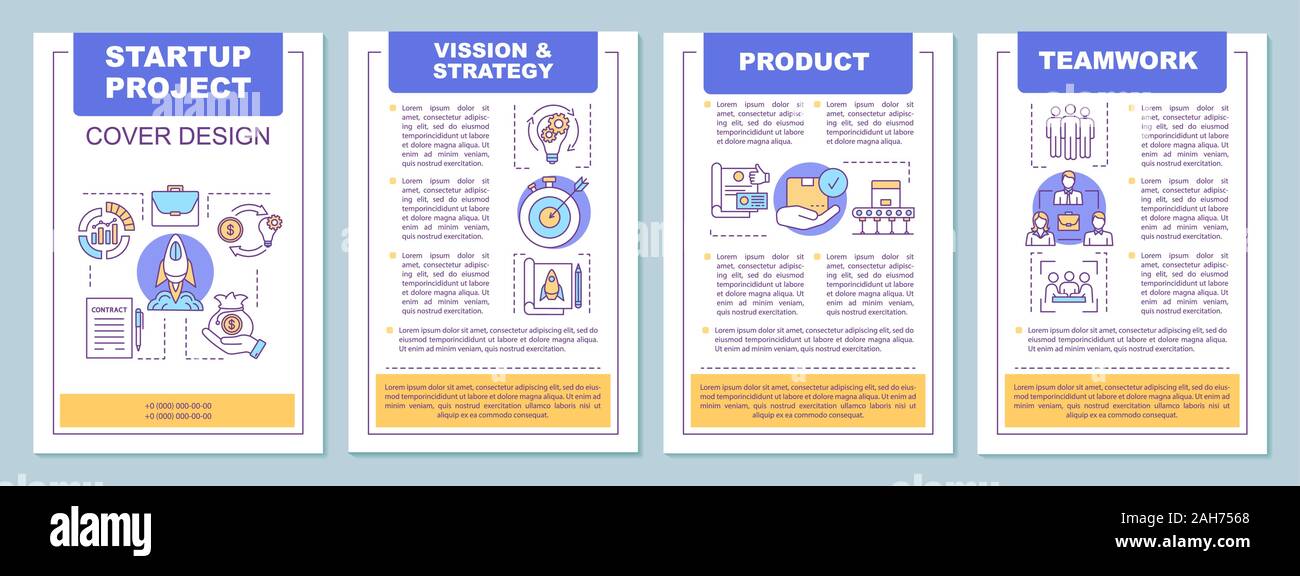 Startup project brochure template layout. Business development. Flyer ...