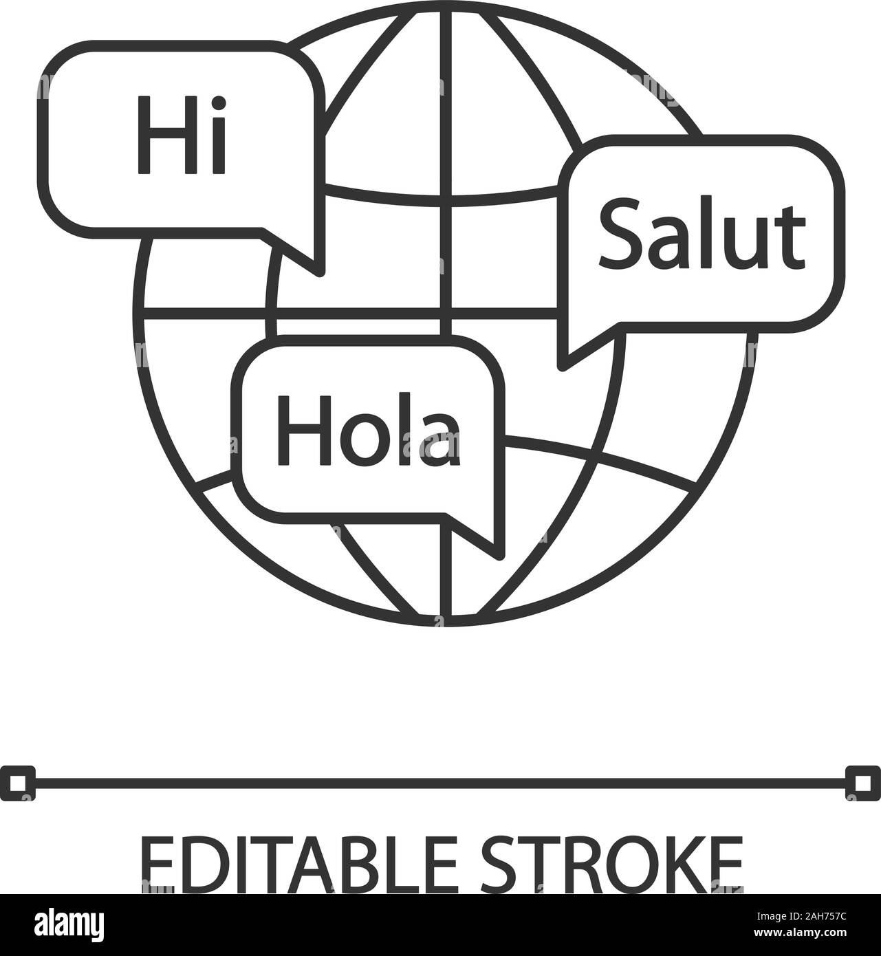 Foreign Language Icon Global Foreign Language Icon Flat Isolated