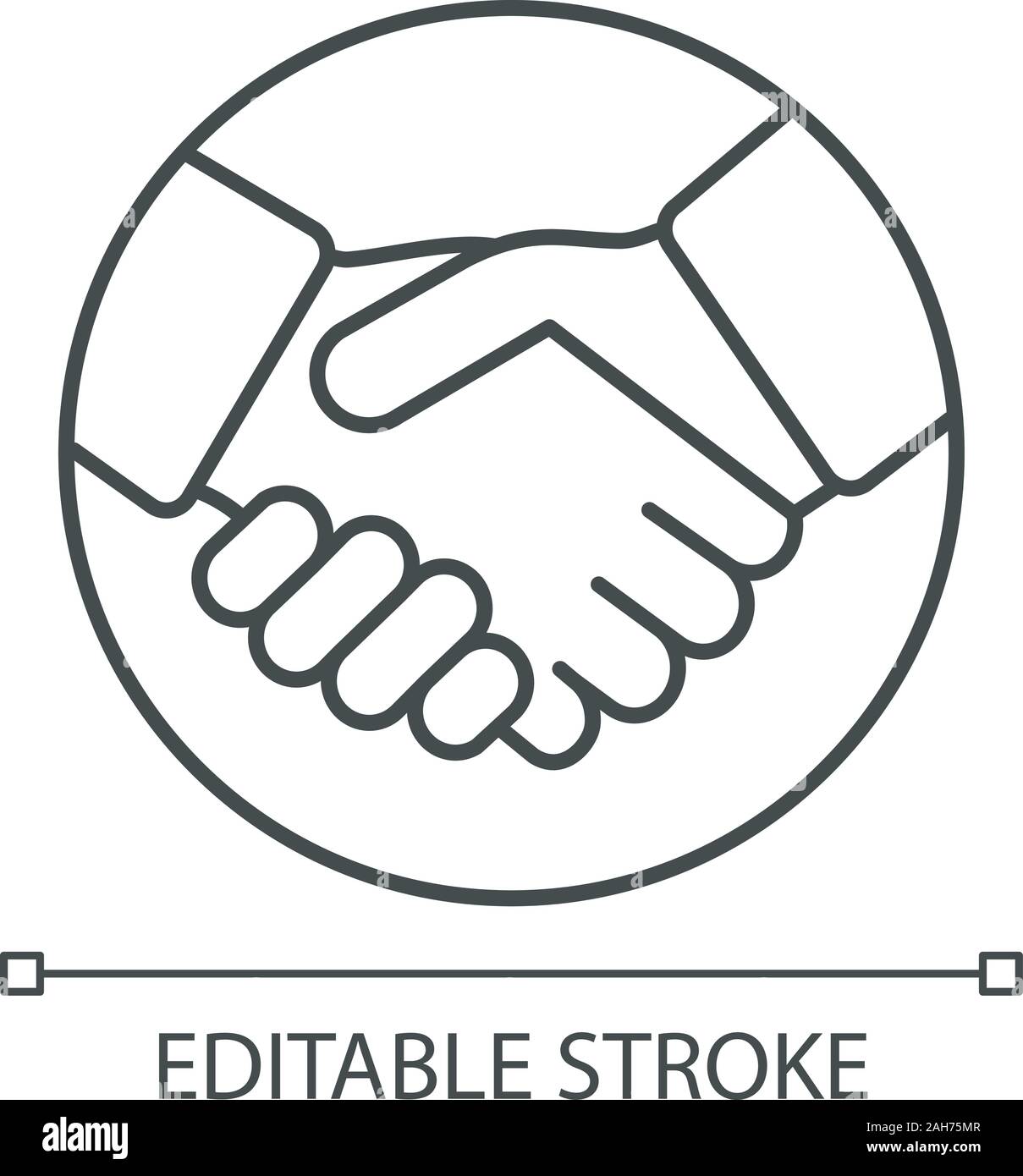 Commitment linear icon. Trust. Thin line illustration. Business deal ...