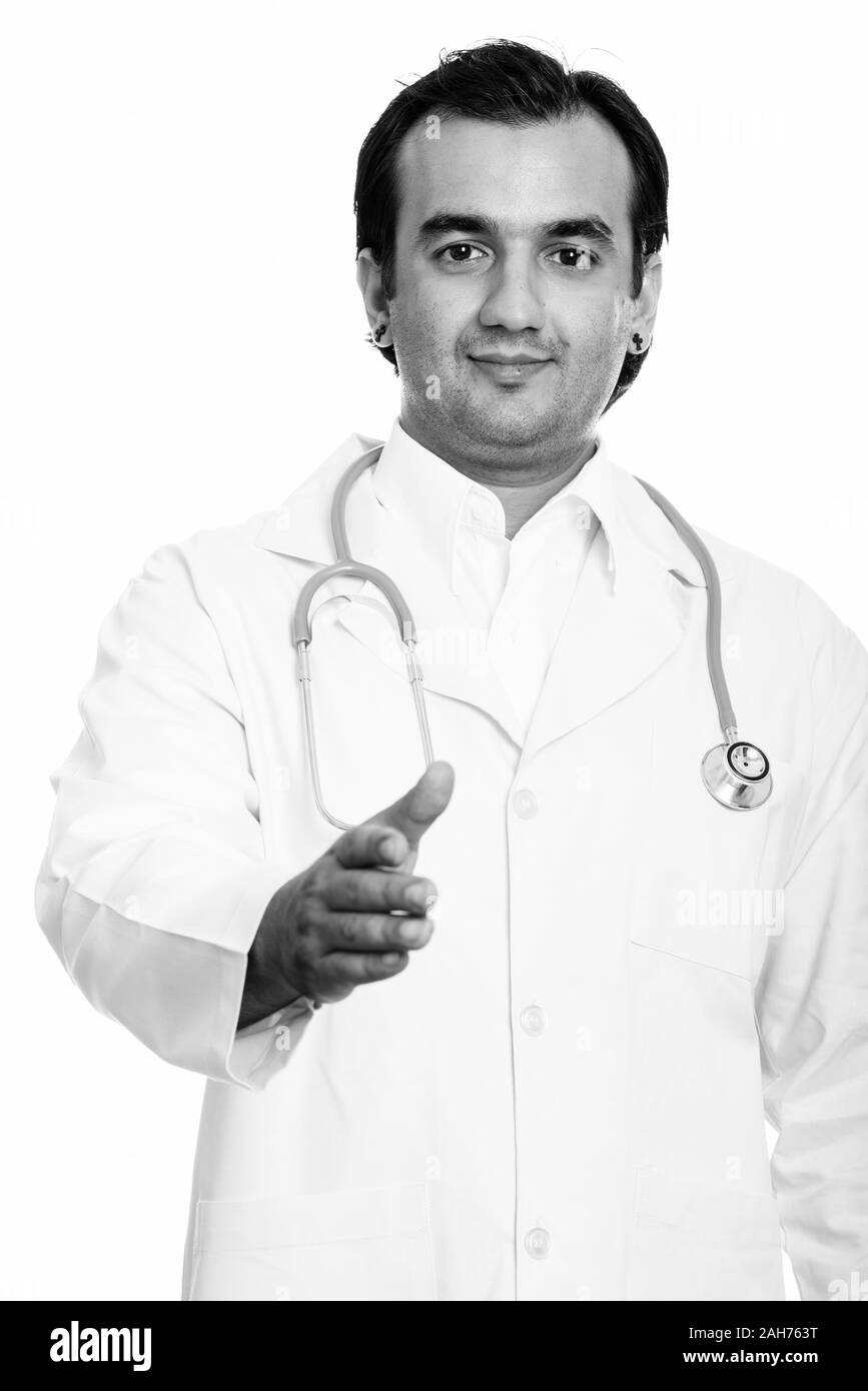 Close up of Persian man doctor giving handshake Stock Photo - Alamy