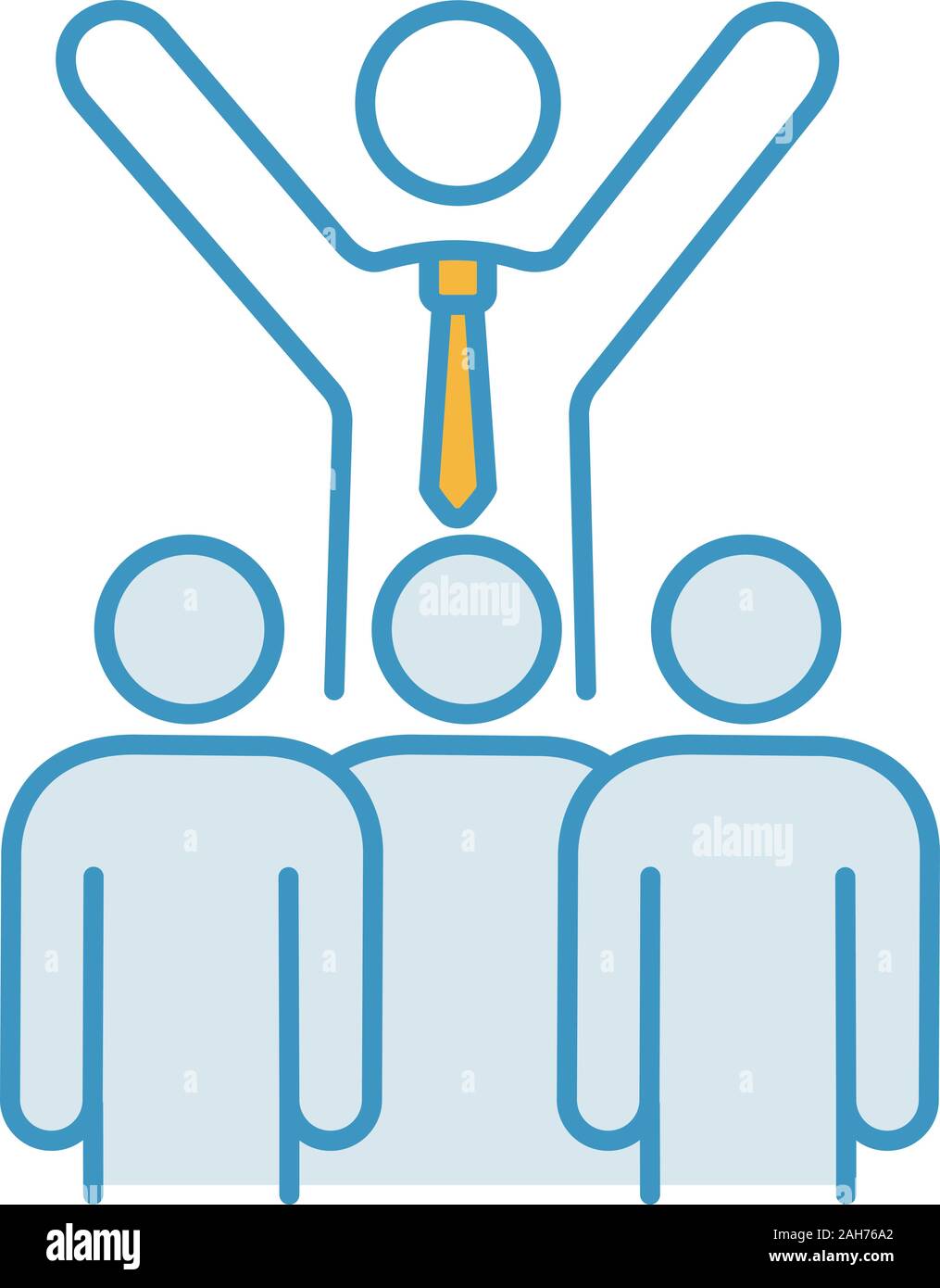 Leadership color icon. Leader. Mentor. Company, corporation. Team ...