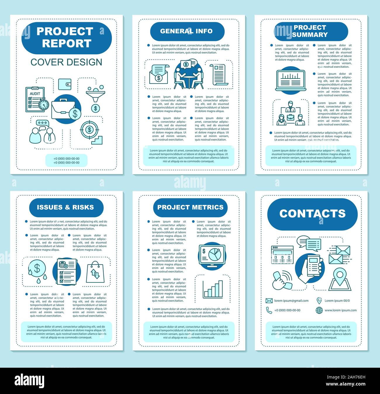 Financial analysis brochure template layout. Business development ...