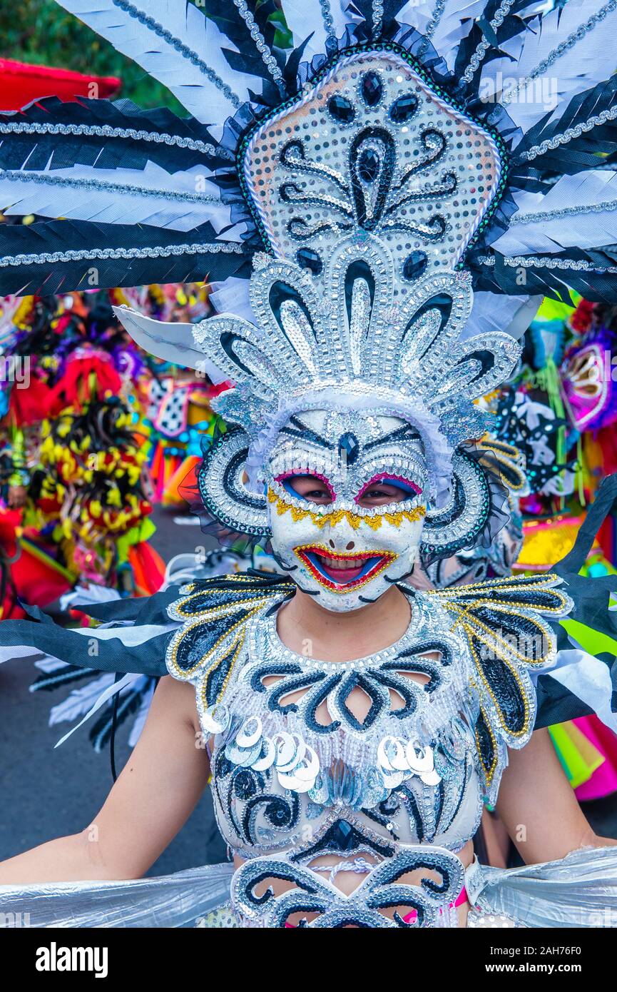 Participant in the Masskara Festival in Bacolod Philippines Stock Photo ...