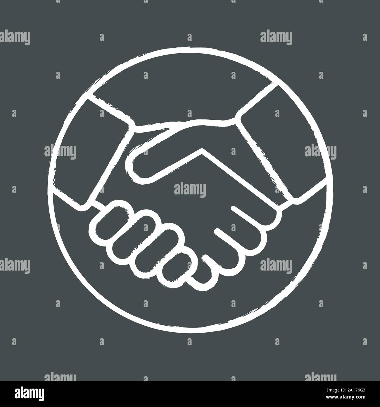 Commitment chalk icon. Trust. Business deal. Agreement, contract ...