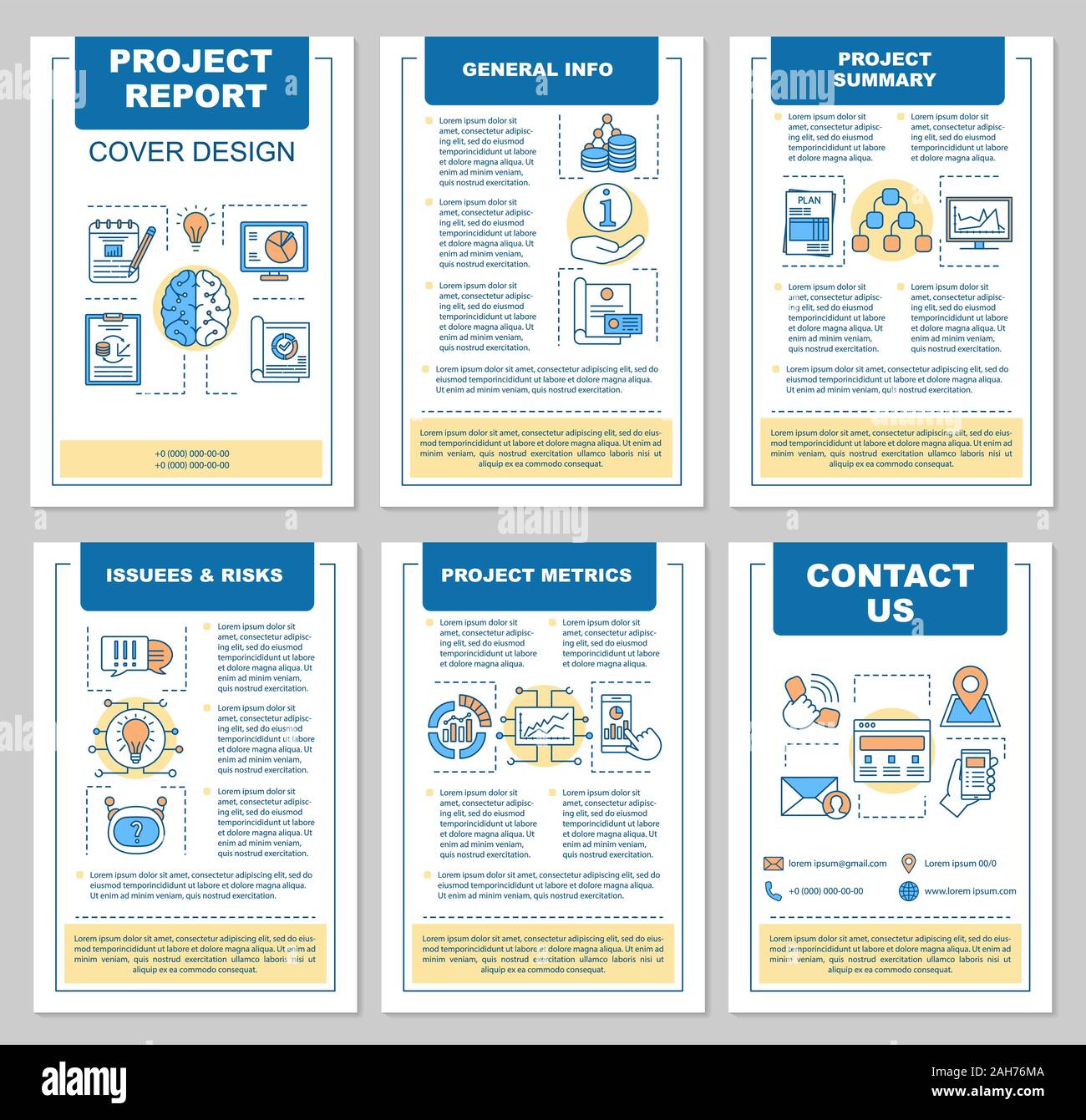 Project report brochure template layout. Auditing. Flyer, booklet ...