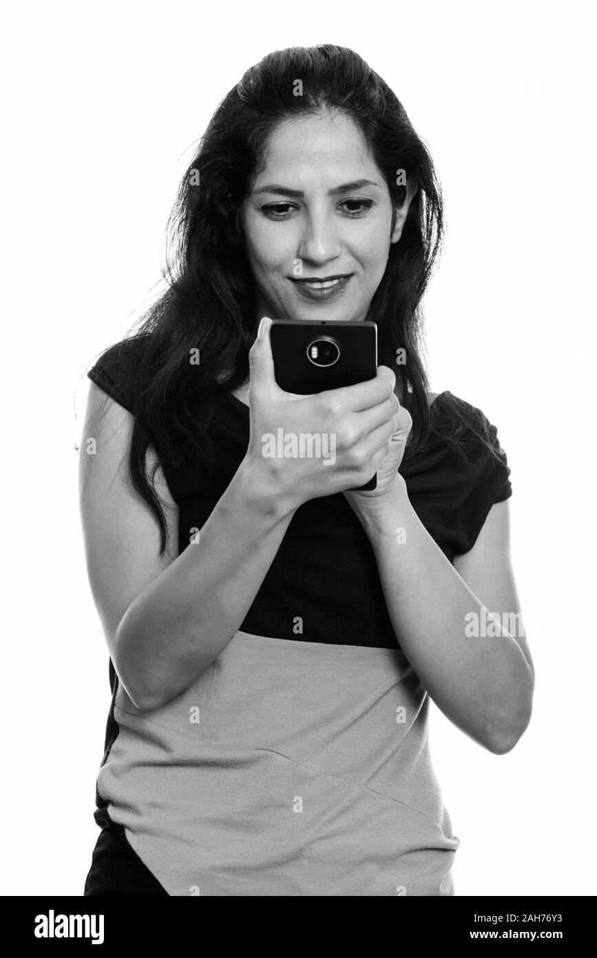 Close up woman mobile phone Black and White Stock Photos & Images - Alamy