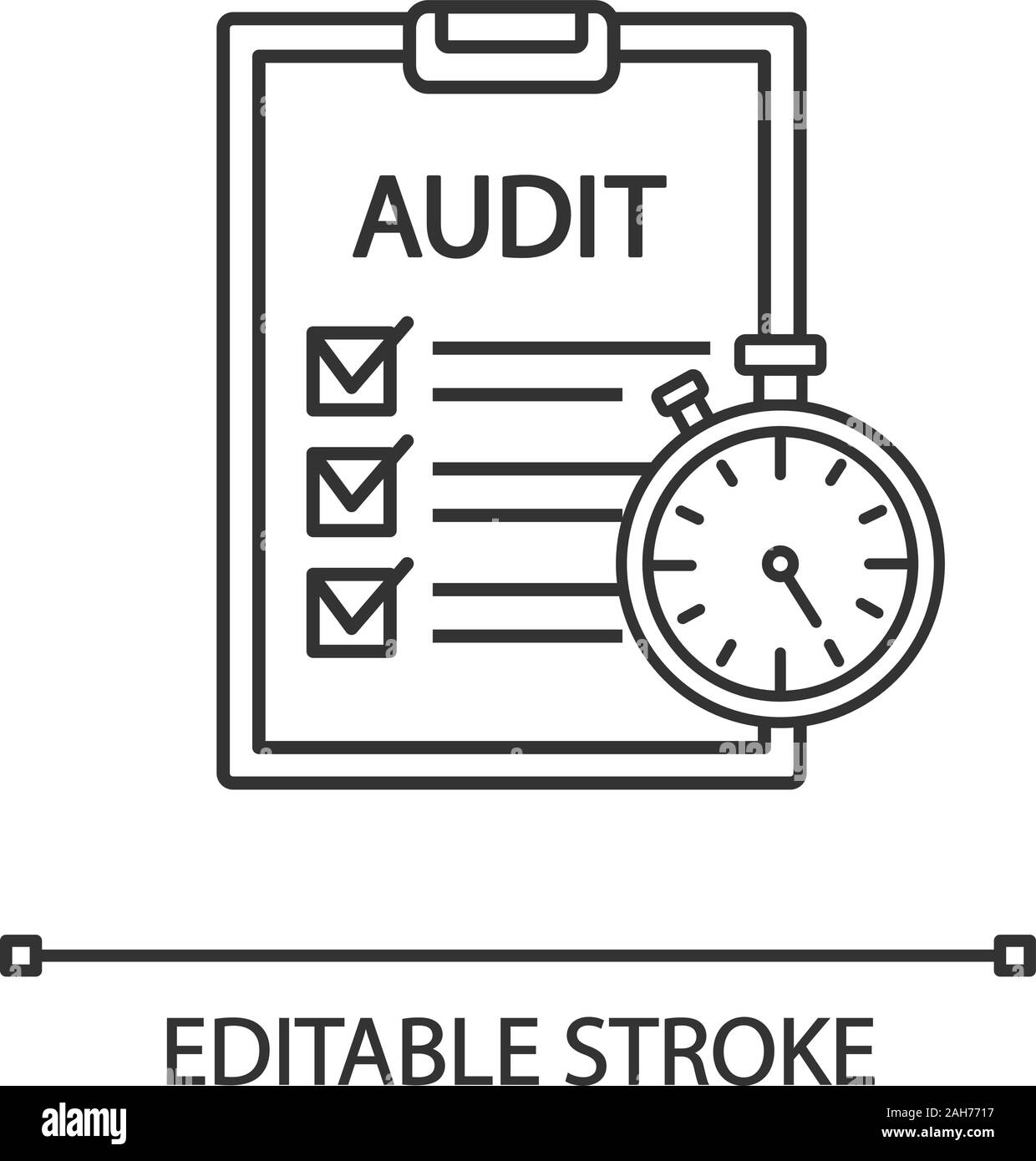 Operational audit linear icon. Financial inspection. Thin line ... Operational audit linear icon. Financial inspection. Thin line ...