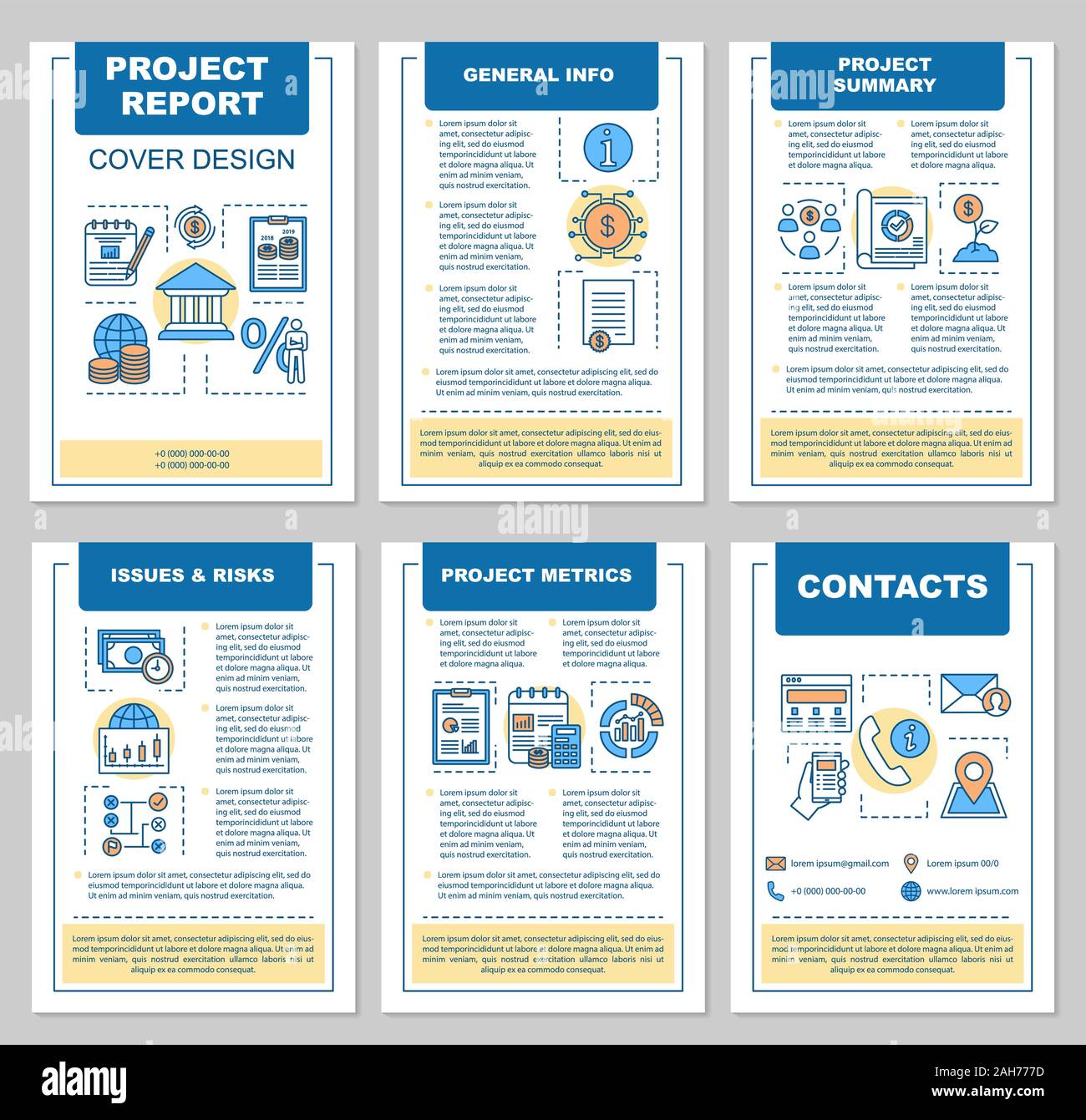 Financial planning brochure template layout. Budgeting and funding ...