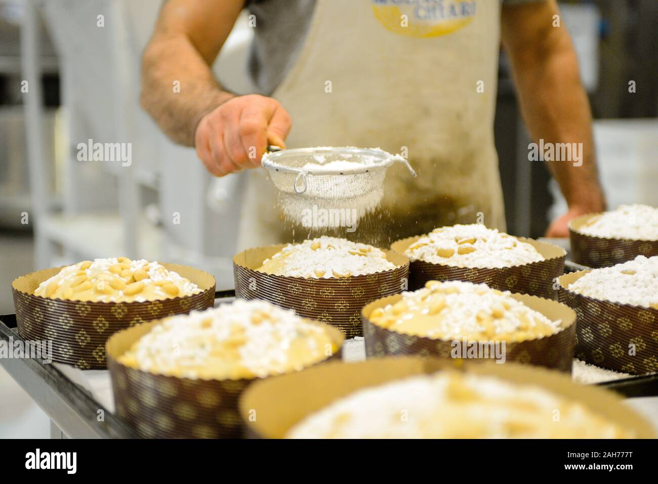 Making and baking panettone in Italy Stock Photo - Alamy