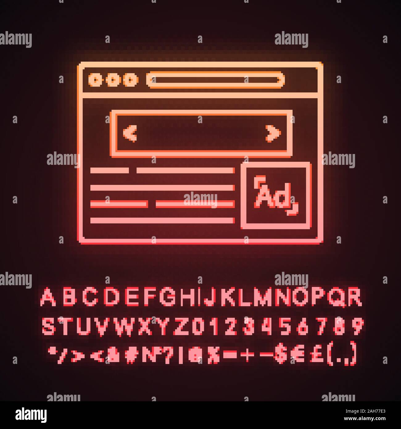 Neon ads Stock Vector Images - Alamy