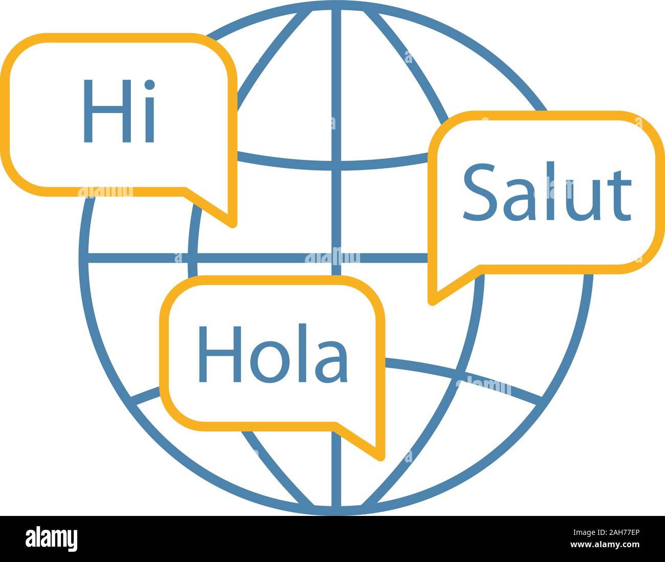 World languages color icon. International communication. Foreign ...