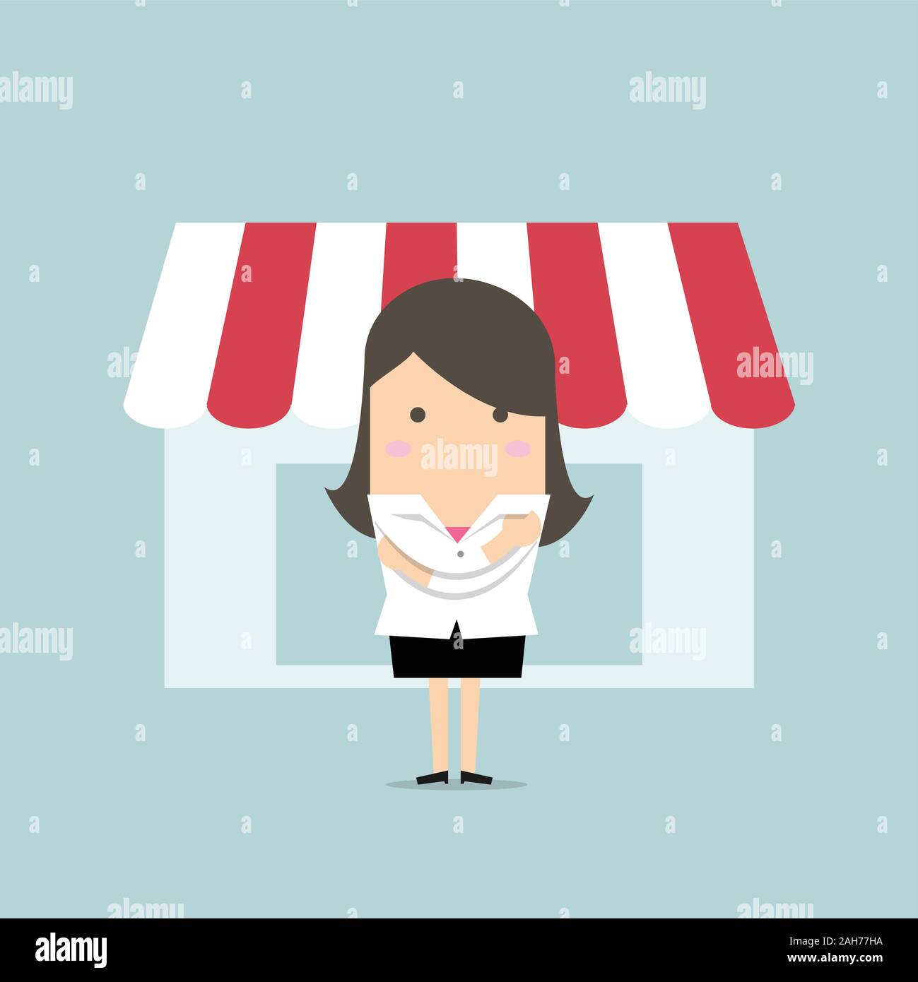 Standing outside shop Stock Vector Images - Alamy