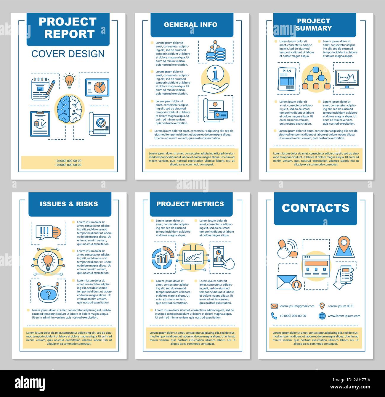 Project report brochure template layout. Auditing. Flyer, booklet ...