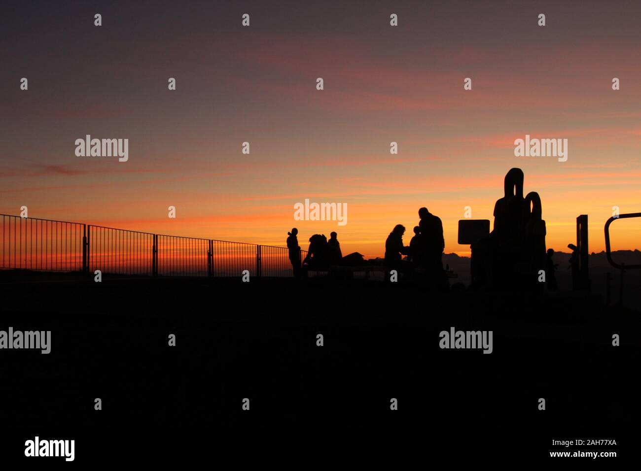 silhouette of people during sunrise Stock Photo - Alamy