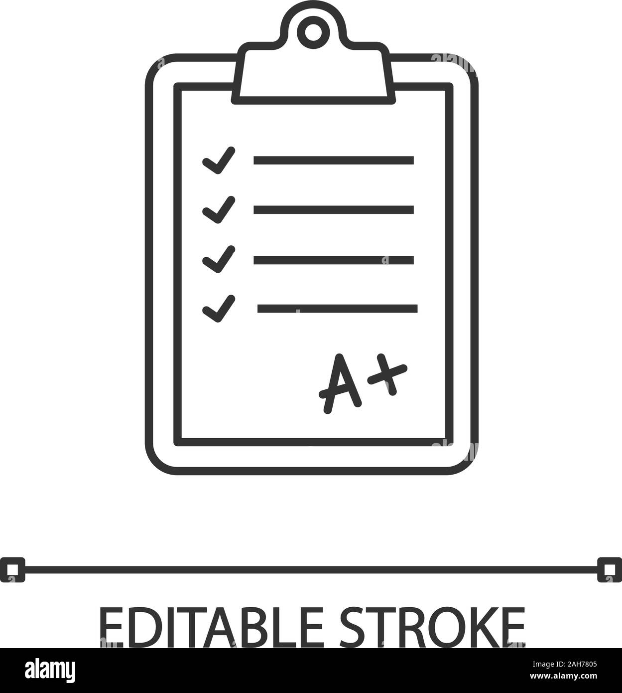 Language test linear icon. Educational testing. Thin line illustration ...