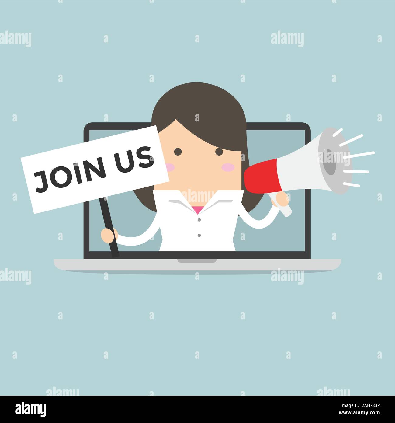 Join us cartoon Stock Vector Images - Alamy