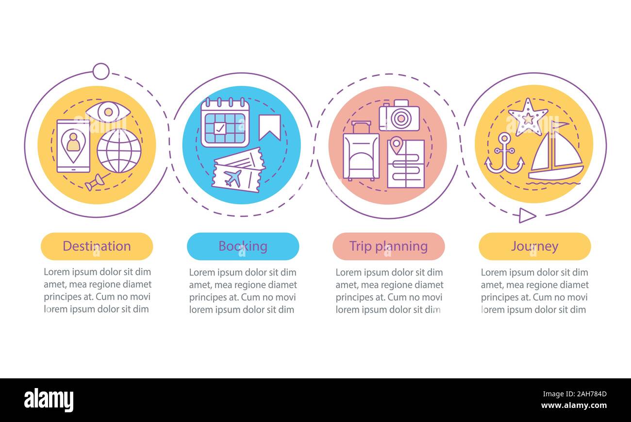 Travel organization vector infographic template. Trip planning ...