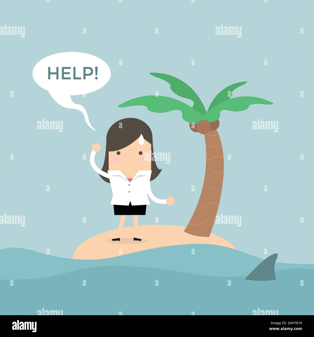 Castaway island help Stock Vector Images - Alamy