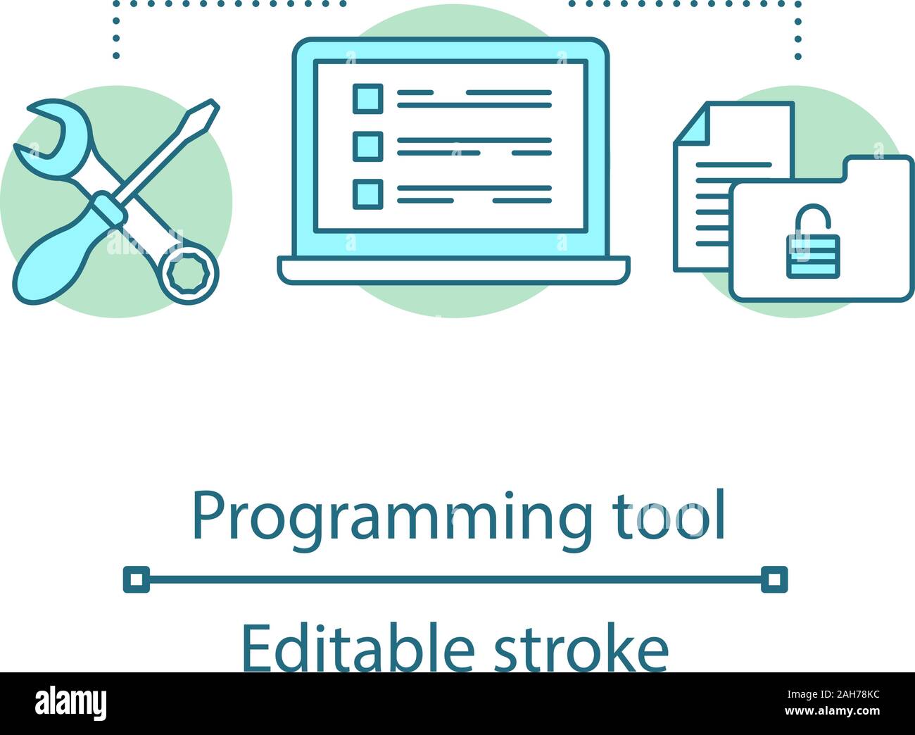 Programming tool concept icon. Settings and options. Errors, problems ... Programming tool concept icon. Settings and options. Errors, problems ...