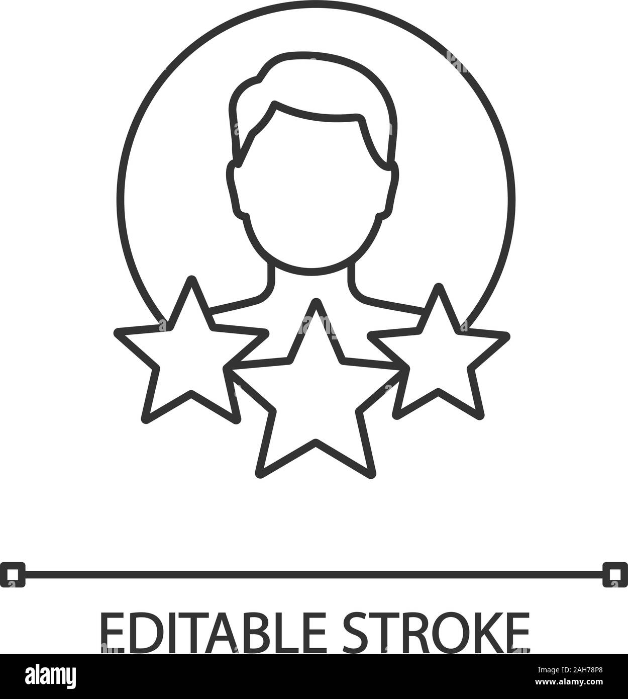 Professional experience linear icon. Profile rating. Thin line ...