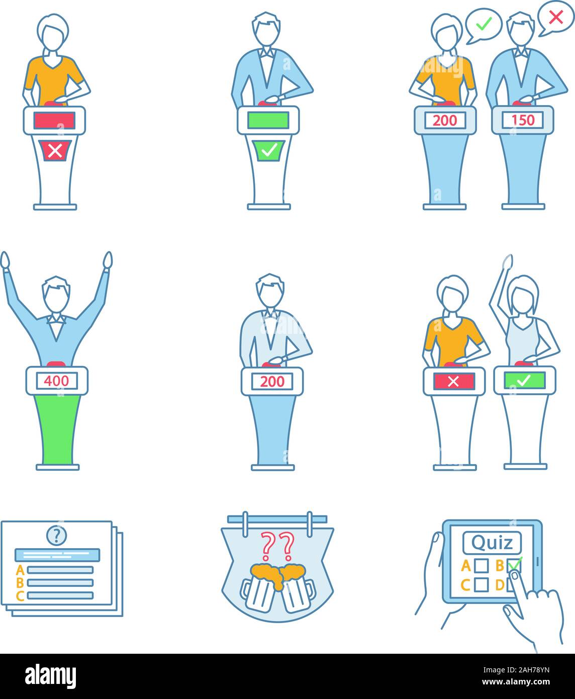 Presenter of the quiz show Stock Vector Images - Alamy