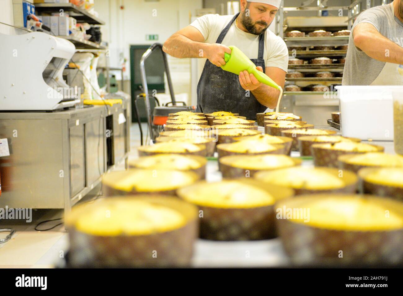 Making and baking panettone in Italy Stock Photo - Alamy