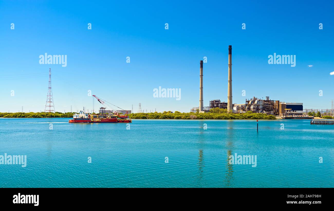 Natural gas operated power station in Port Adelaide, Torrens Island ...