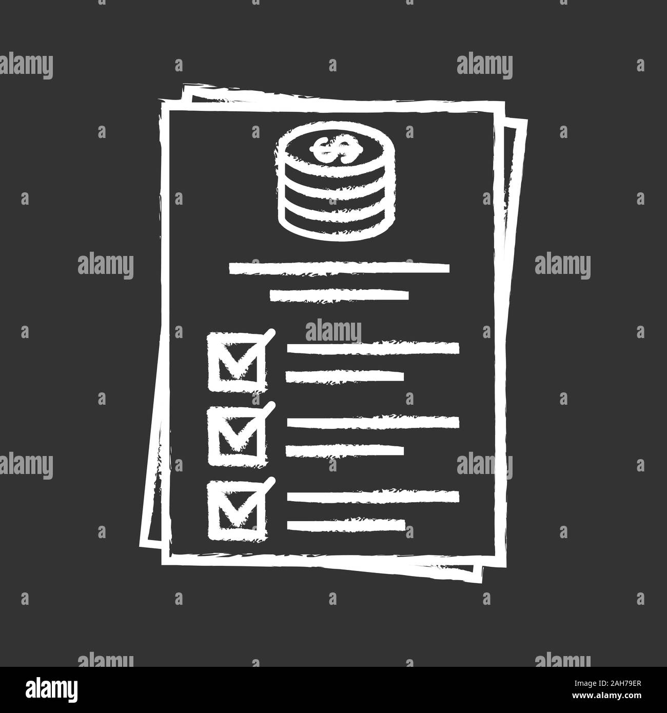 Budgeting chalk icon. Financial planning. Funding and financing ...