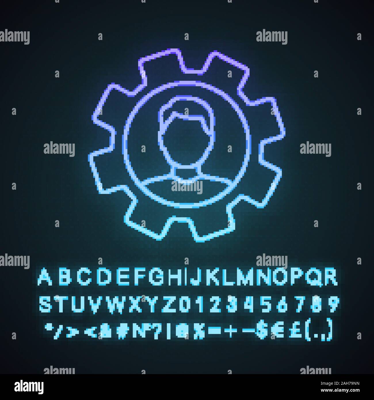 Professional skills neon light icon. Employability skills. Personal ...