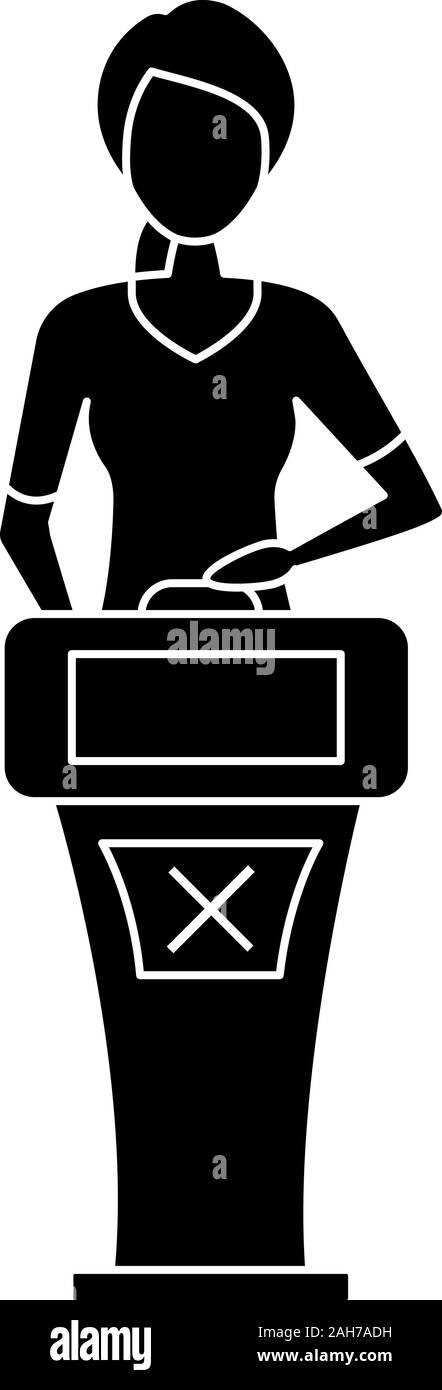 Quiz show fail glyph icon. Wrong answer. Player of intellectual game ...