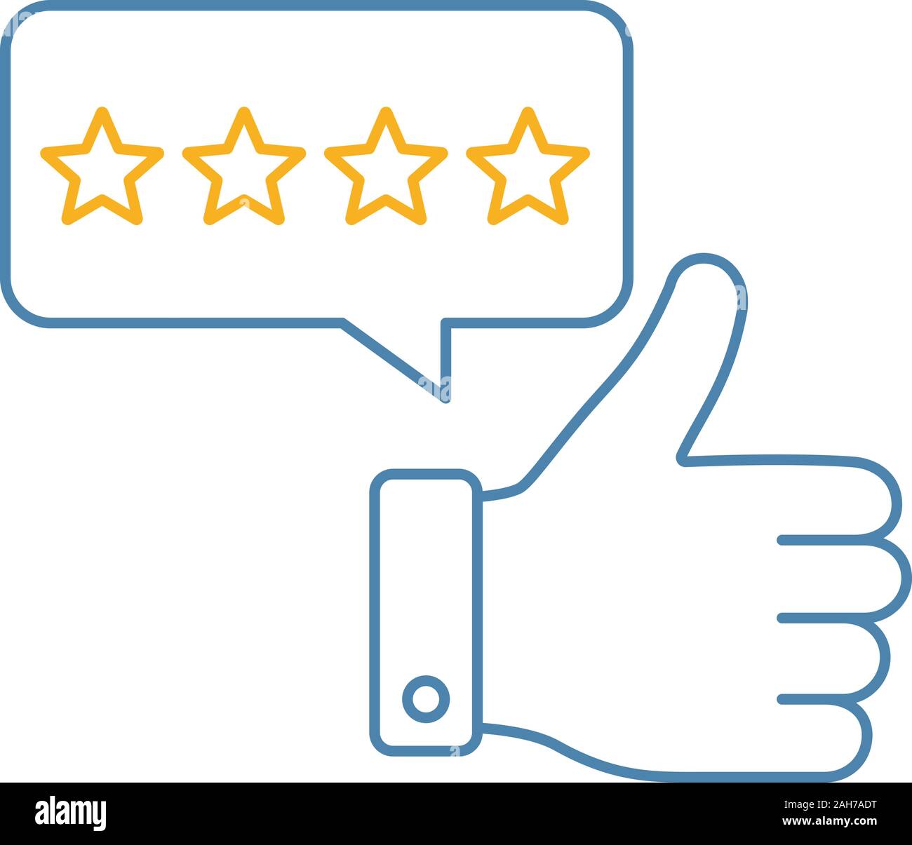 Five star rating color icon. Linear vector Stock Vector Image & Art - Alamy